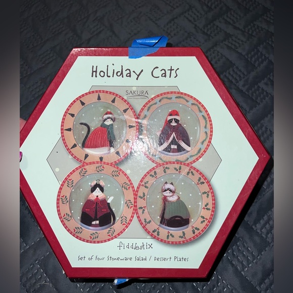 Oneida | Holiday | Vintage Oneida Fiddlestix Holiday Cats Stoneware ...